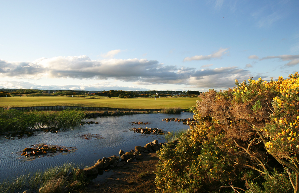 Campo de golf Burnside en Carnoustie Golf Links en Escocia